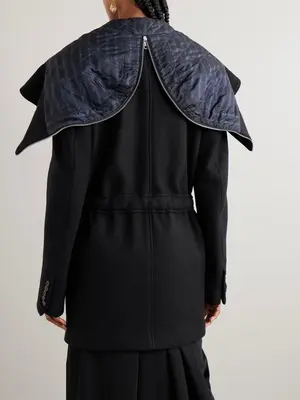 Dries Van Noten Belted Hooded Double-breasted Coat