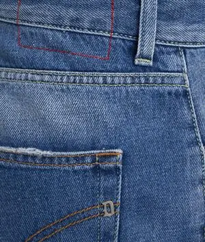 DONDUP Ripped Jeans With Button Fly - Blue