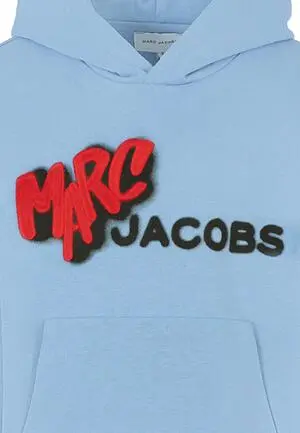 Marc Jacobs Embroidered Logo Hoodie - Light Blue