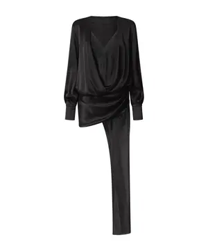 Pinko Asymmetrical Draped Mini Dress