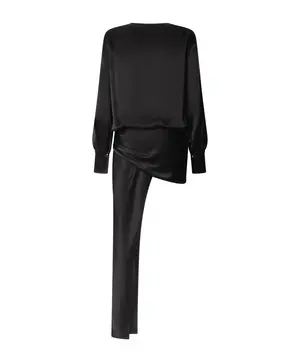 Pinko Asymmetrical Draped Mini Dress