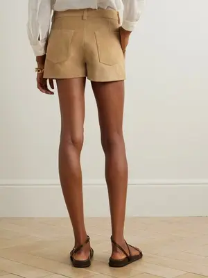 Etro Suede Embroidered Shorts