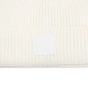 C.P. COMPANY Logo Patch Ribbed Beanie