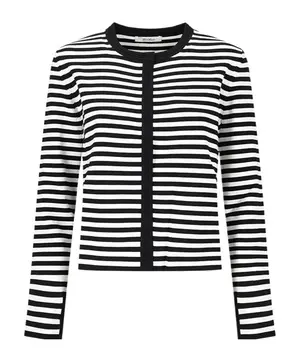 Max Mara Striped Cardigan With Concealed Fastening - No