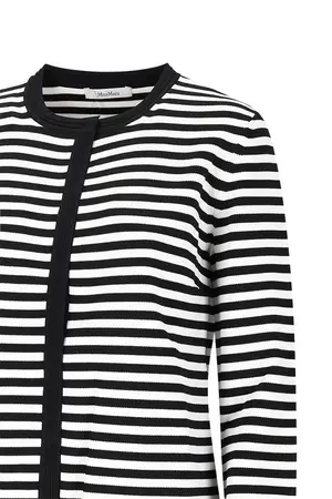 Max Mara Striped Cardigan With Concealed Fastening - No