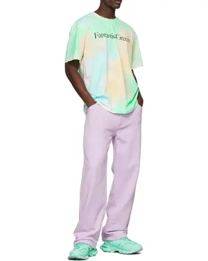 MSGM Tie-dyed Crewneck T-shirt - Green