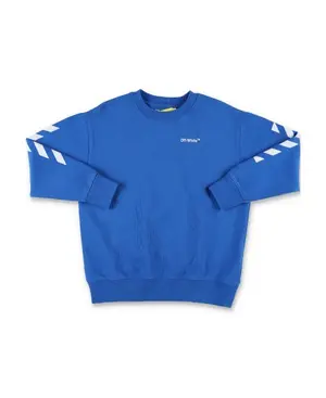 Off-White Logo-print Striped Crewneck Sweatshirt