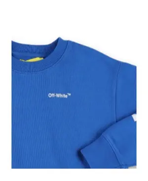 Off-White Logo-print Striped Crewneck Sweatshirt