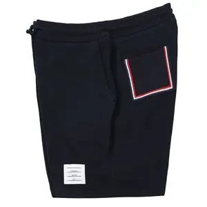 Thom Browne Rwb Stripe-trimmed Drawstring Track Shorts - Navy Blue