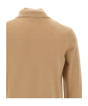 KANGRA High Neck Zip Knitwear - Beige