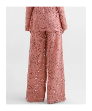 Dolce & Gabbana Floral Lace Wide-leg Trousers