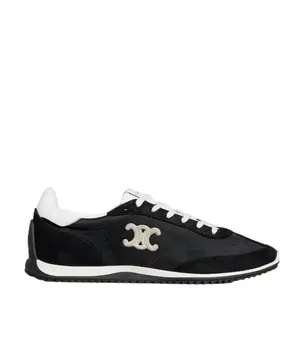 Celine Racer Sneaker In Nylon, Suede Calfskin, And Calfskin - Black