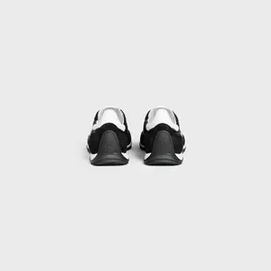 Celine Racer Sneaker In Nylon, Suede Calfskin, And Calfskin - Black