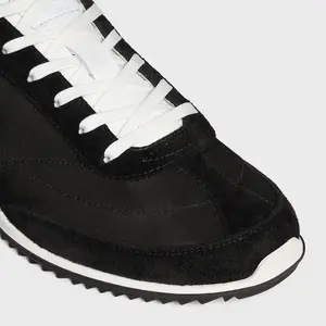 Celine Racer Sneaker In Nylon, Suede Calfskin, And Calfskin - Black