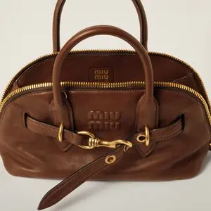 Miu Miu Nappa Leather Top-handle Bag - Oak