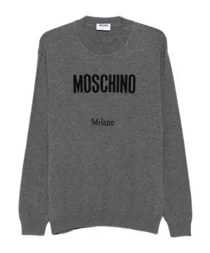 Moschino Intarsia Crewneck Jumper - Black