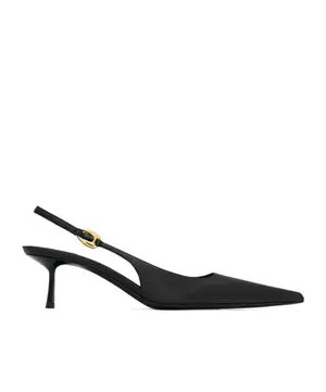 Saint Laurent Vendome Slingback Pumps In Smooth Leather