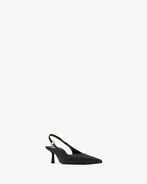 Saint Laurent Vendome Slingback Pumps In Smooth Leather