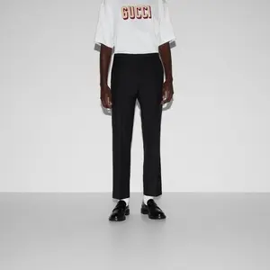 Gucci Straight-leg Pleated Twill Trousers