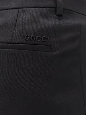 Gucci Straight-leg Pleated Twill Trousers