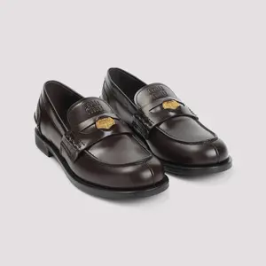 Miu Miu Leather Penny Loafers - Moro