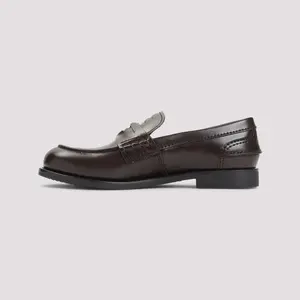 Miu Miu Leather Penny Loafers - Moro