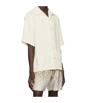 Amiri Ma Logo Embroidered Short-sleeved Shirt