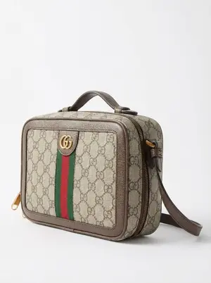 Gucci Ophidia Small Shoulder Bag - Beige/ebony