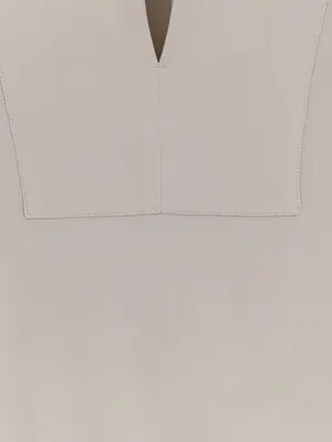 Max Mara Sospiro V-neck Top With Three-quarter Sleeves - No