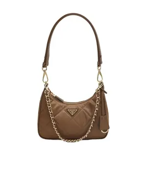 Prada Re-edition Quilted Zipped Shoulder Bag - Brown