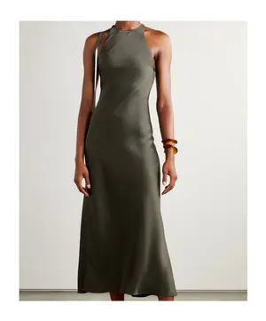 BLAZÉ MILANO Skyros Satin Midi Dress