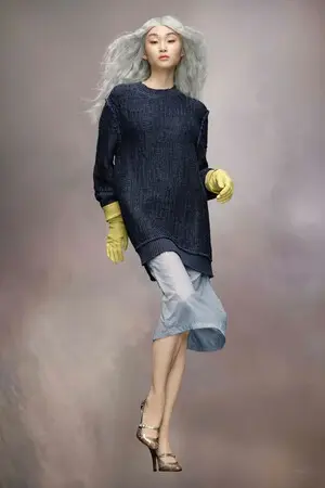 MAISON MARGIELA Raw Woven Knit Sweatshirt