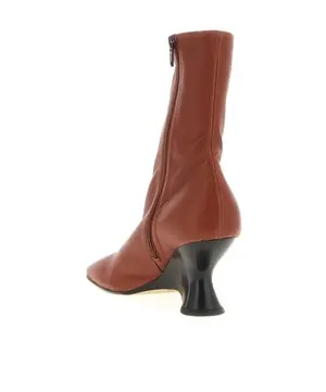 Dries Van Noten Zip-up Pointed Toe Wedge Boots