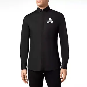 Philipp Plein Skull Logo Long-sleeved Shirt