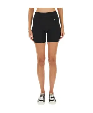 VIVIENNE WESTWOOD Ribbed Knit Logo Shorts