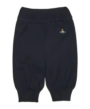 VIVIENNE WESTWOOD Ribbed Knit Logo Shorts - Black