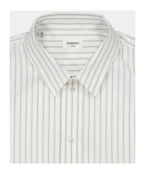 Saint Laurent Cassandre Button-up Striped Shirt