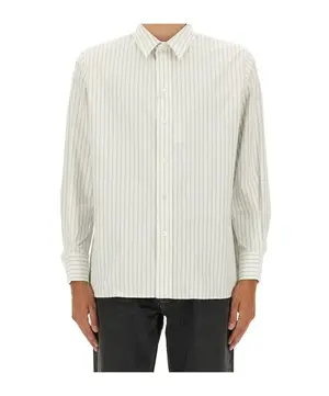 Saint Laurent Cassandre Button-up Striped Shirt