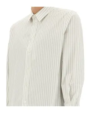 Saint Laurent Cassandre Button-up Striped Shirt