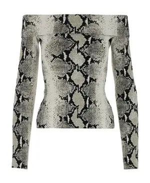 Khaite Off-shoulder Long-sleeved Top With Textured Pattern - Gray