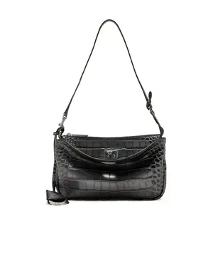 Balenciaga Rodeo Sling Embossed Shoulder Bag - Black
