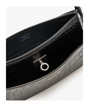 Balenciaga Rodeo Sling Embossed Shoulder Bag - Black