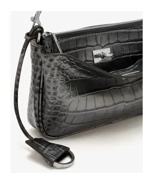 Balenciaga Rodeo Sling Embossed Shoulder Bag - Black
