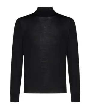 DRUMOHR Drumohr Mock-Neck Merino Wool Jumper Black