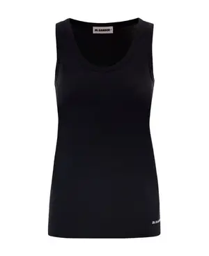 JIL SANDER Logo Detail Sleeveless Tank Top