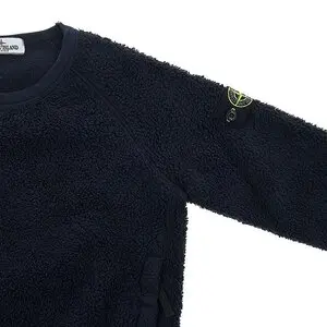 Stone Island Long Sleeve Logo Sweater - Blue