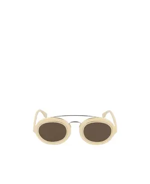 Fendi Oval Frame Sunglasses - Brown