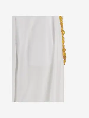 DARKPARK High-waist Wide-leg Pants With Embellished Detail - White