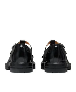 MAISON MARGIELA Tabi County Mary Jane Shoes With Buckled T-bar Strap And Fringe Detailing
