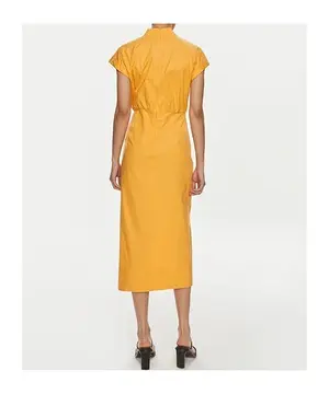 Marella Short Sleeve Midi Dress With Ruched Detailing